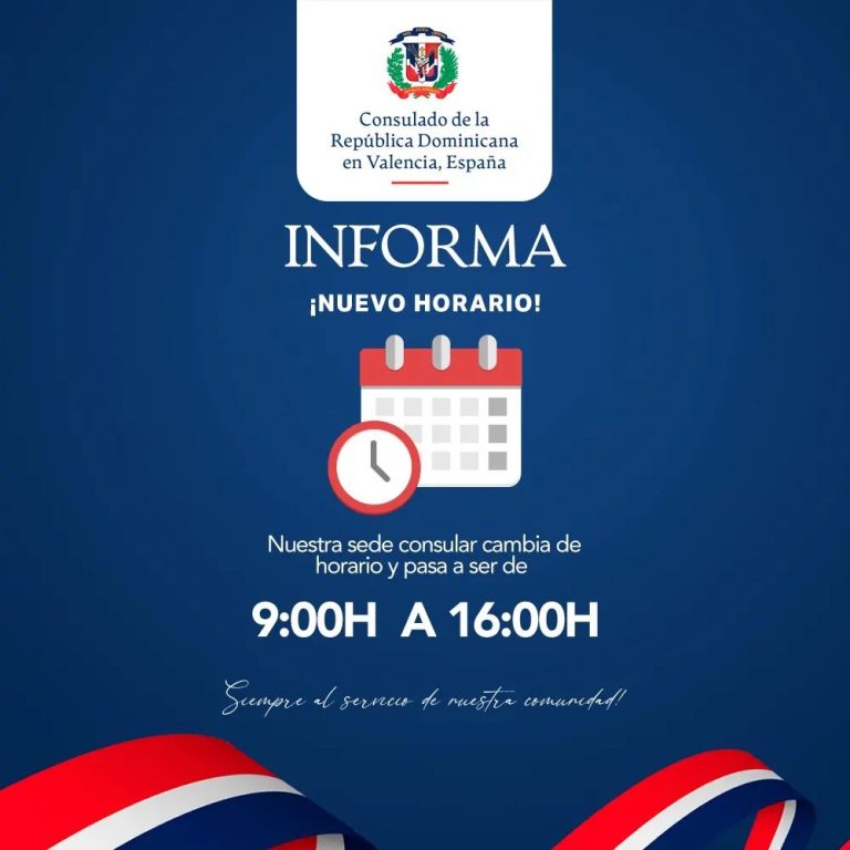 ¡Nuevo horario del Consulado! - Consulado de la República Dominicana en ...